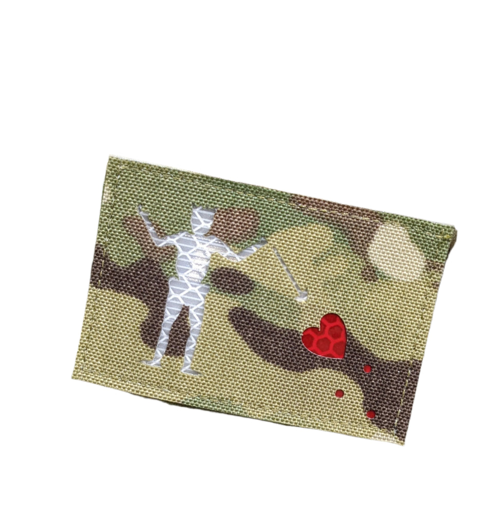 Laser Cut Multicam Infrared Reflective Blackbeard Flag Patch