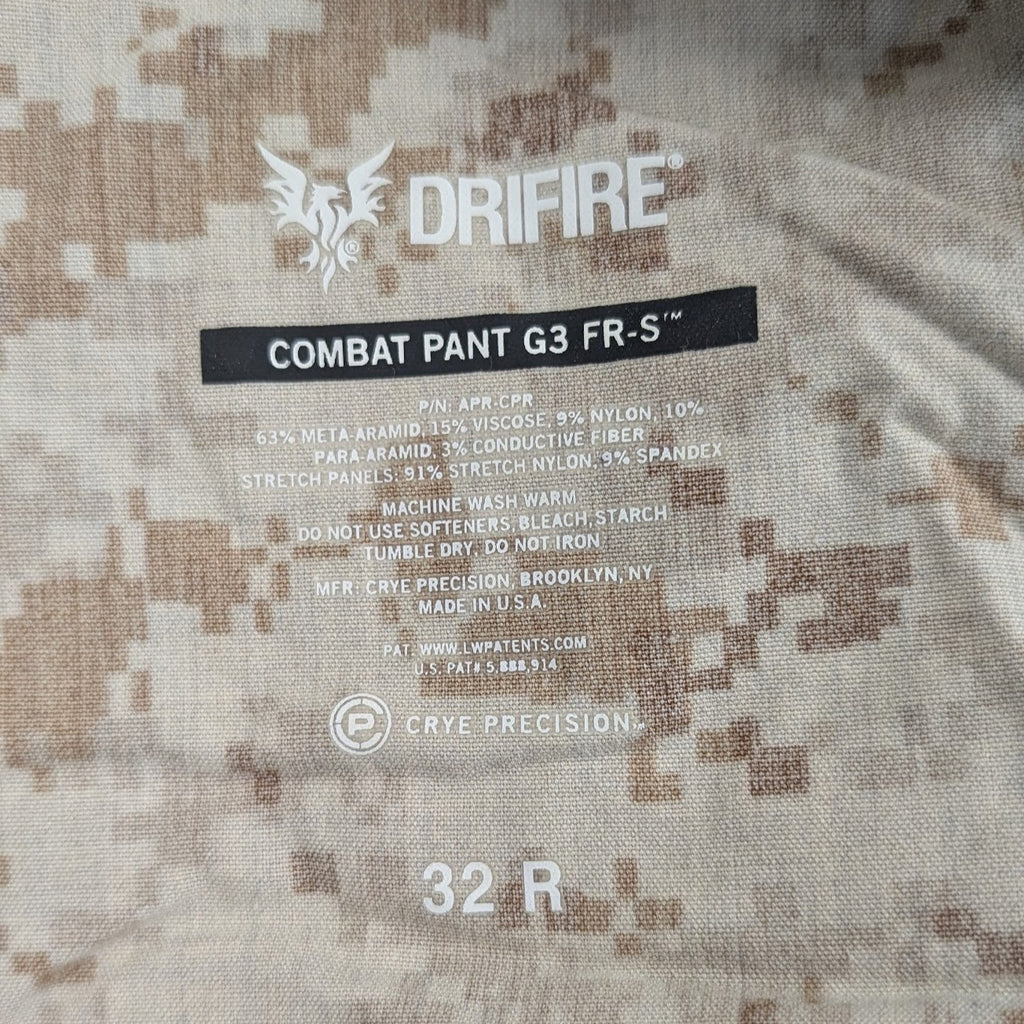 DRIFIRE / Crye Precision G3 FR Combat Pant, MARPAT Desert