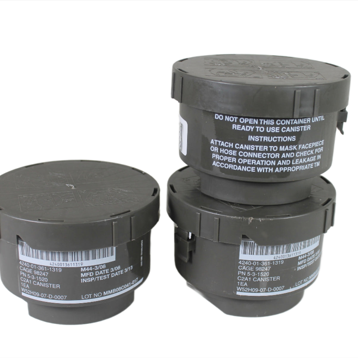 USGI C2A1 40mm Gas Mask Filter Plastic Packaging